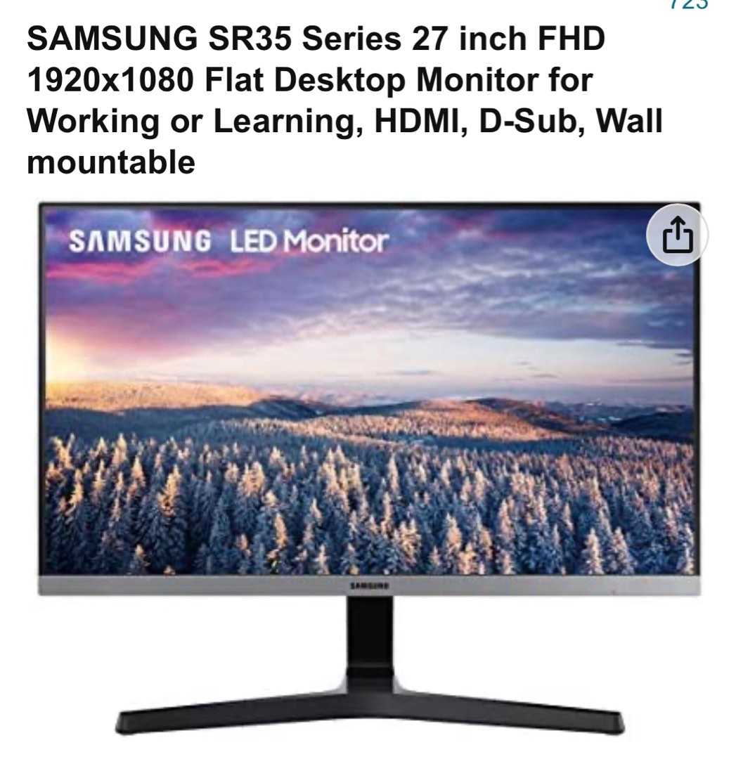 Samsung 27inch monitor, Computers & Tech, Desktops on Carousell