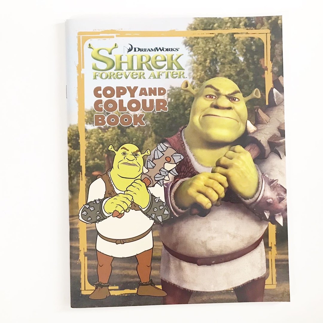 Shrek Forever After Copy and Colour Book, Hobbies & Toys, Books ...