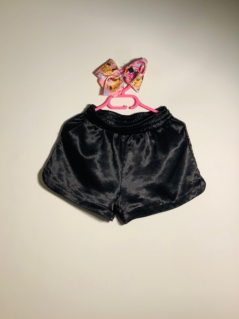 Mini Short Black Satin, Women's Fashion, Bottoms, Shorts on Carousell