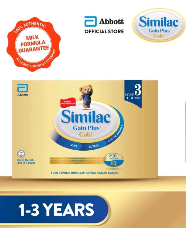 Similac gain plus 3kg, Babies & Kids, Nursing & Feeding, Breastfeeding ...