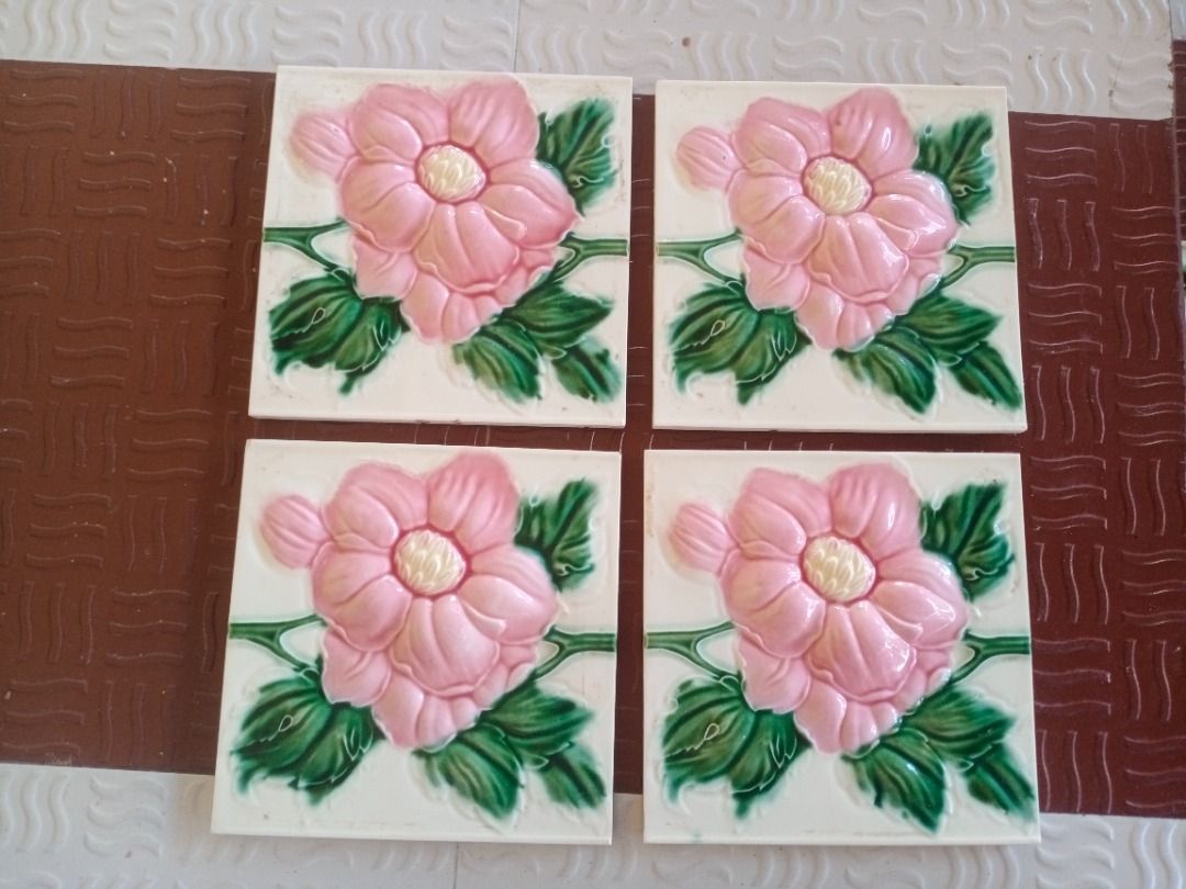 Single FLOWER , Different design - Embossed HIGH RELIEF - PERANAKAN ...