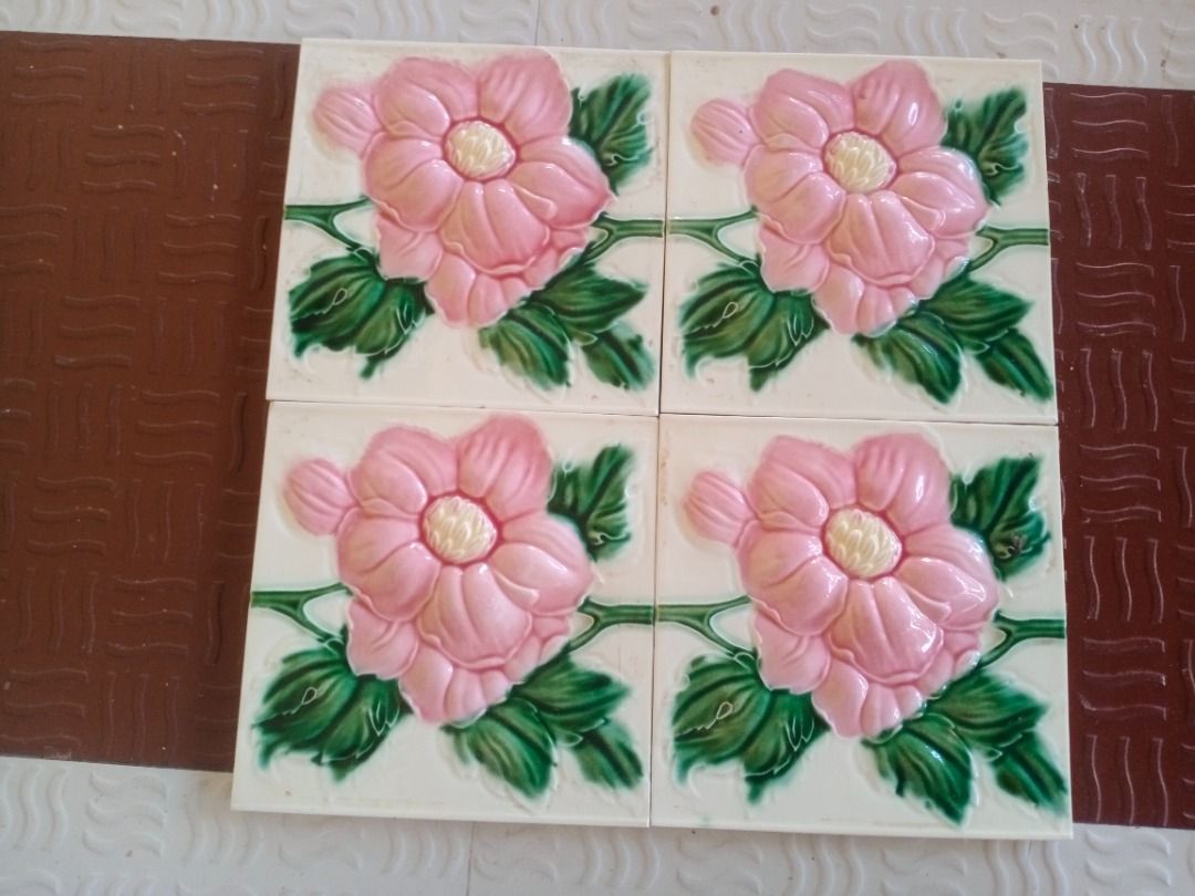 Single FLOWER , Different design - Embossed HIGH RELIEF - PERANAKAN ...
