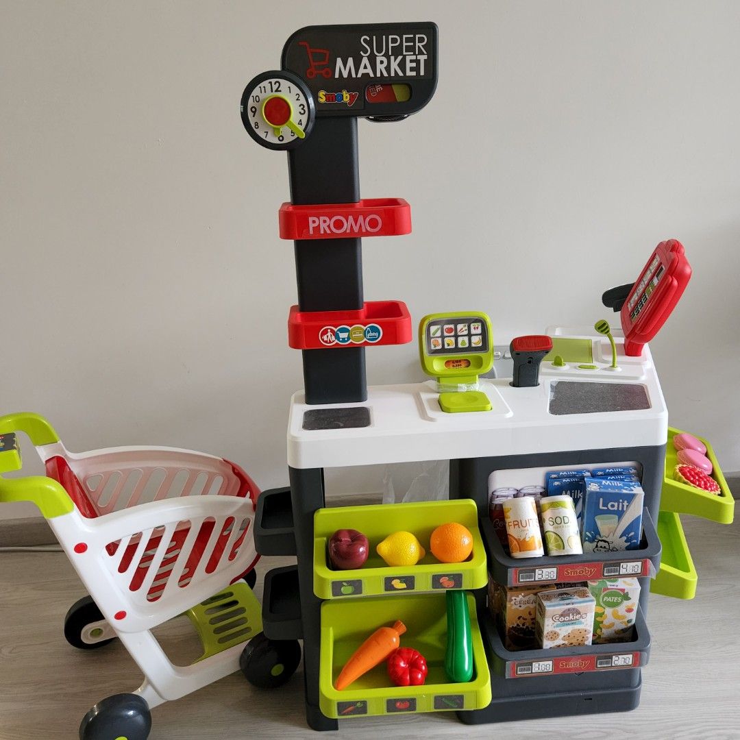 Smoby Play pretend Supermarket Kitchen Barbecue BBQ Grill, Hobbies ...