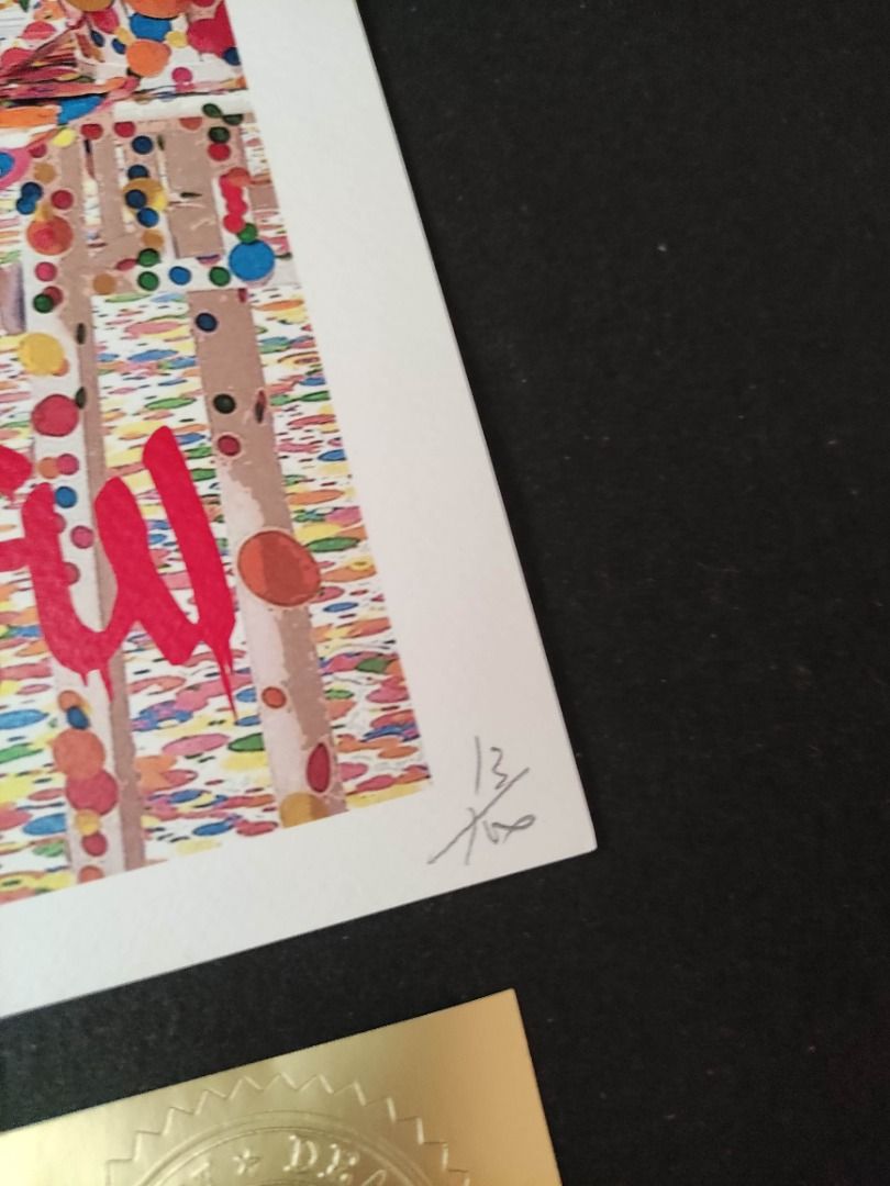 Snoopy x Dots Death nyc Lithograph Signed Numbered, Furniture & Home ...