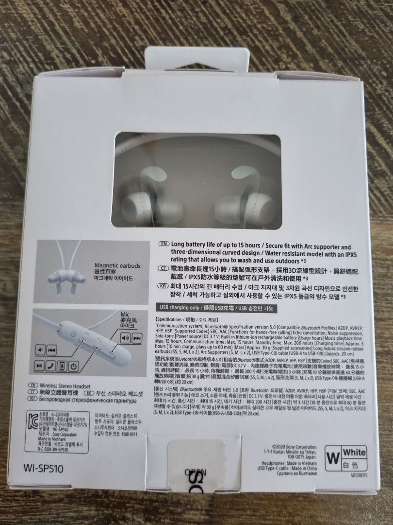 SONY WI-SP510 Wireless Stereo Headset - Headphone, Audio, Earphones on ...