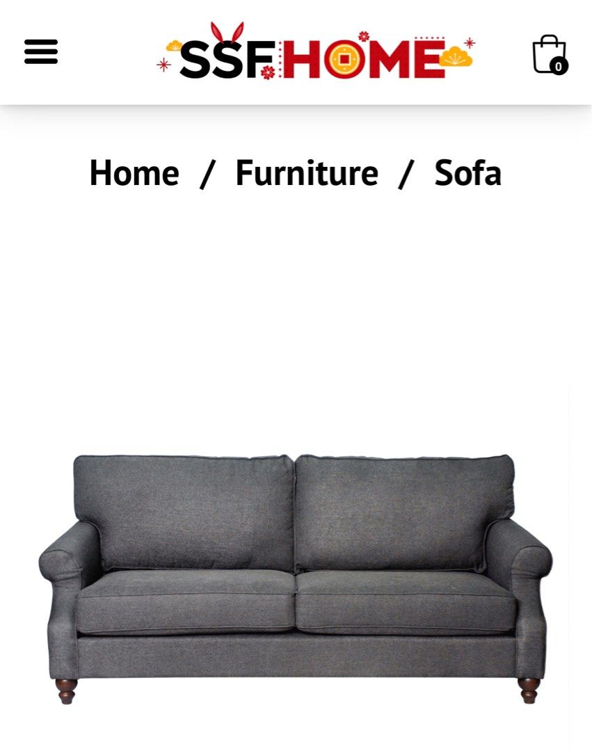 SSF 3 seater sofa, Furniture & Home Living, Furniture, Sofas on Carousell