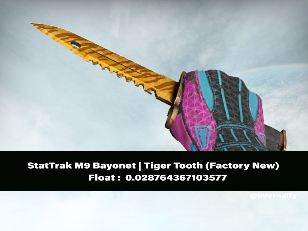 StatTrak M9 Bayonet Tiger Tooth FN CSGO SKINS KNIVES, Video Gaming ...