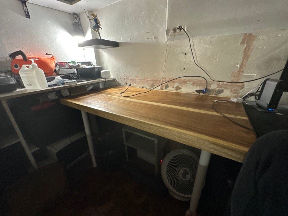 Study Table Mahogany wood with legs 90x120, Furniture & Home Living ...