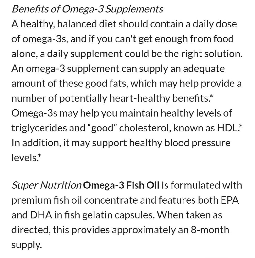 Super Nutrition Simply One Omega-3 Fish Oil, 240 Caps, Fish Gelatin ...