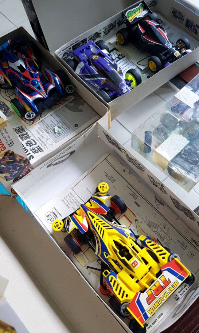 Tamiya cars - 2 racers, 2 juniors, 1 tool box, Hobbies & Toys, Toys ...