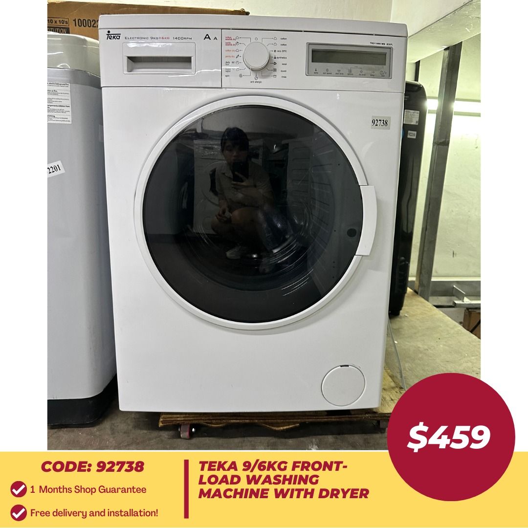 TEKA 9/6KG Front-Load Washing Machine with Dryer (92738), TV & Home ...