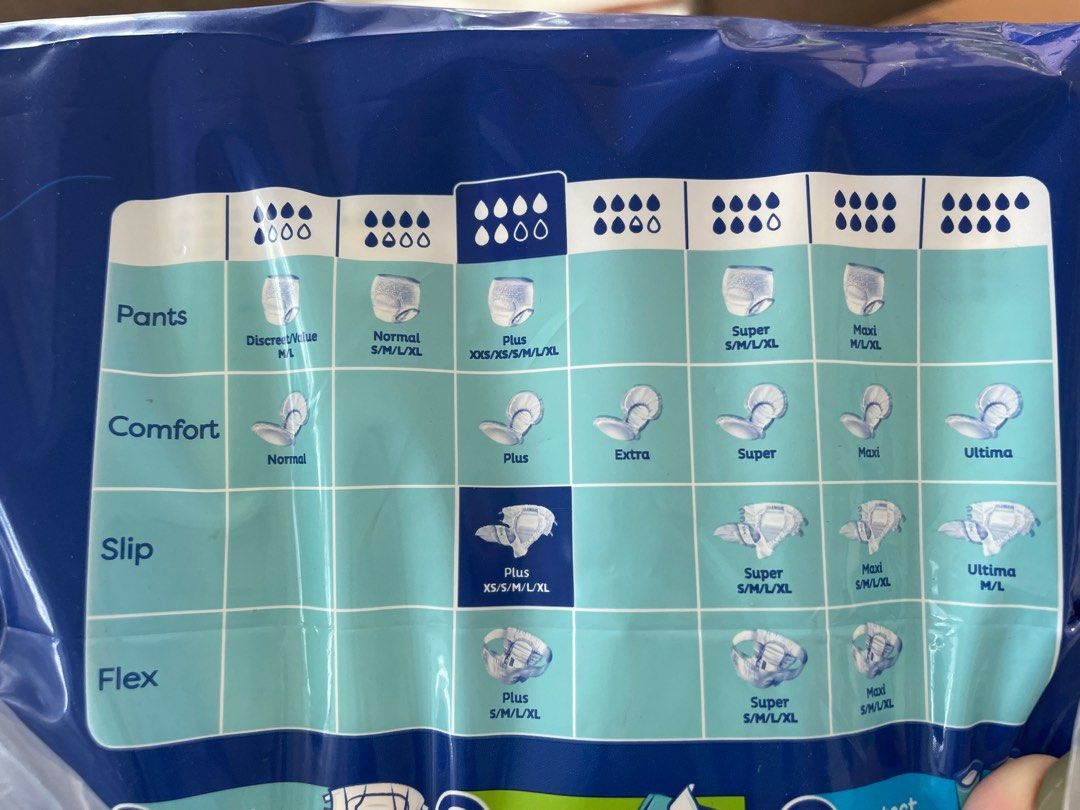 TENA proskin slip size L plus adult diaper, Health & Nutrition, Assistive & Rehabilatory Aids ...