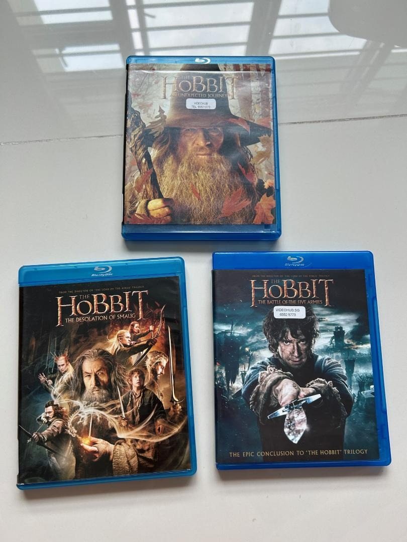 The Hobbit Trilogy Blu Ray Bluray An Unexpected Journey The Desolation of Smaug The Battle Of ...