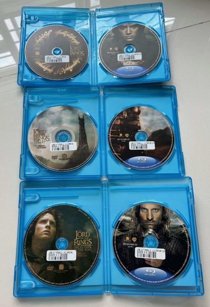 The Lord Of The Rings Trilogy Blu Ray Bluray DVD The Fellowship Of The ...