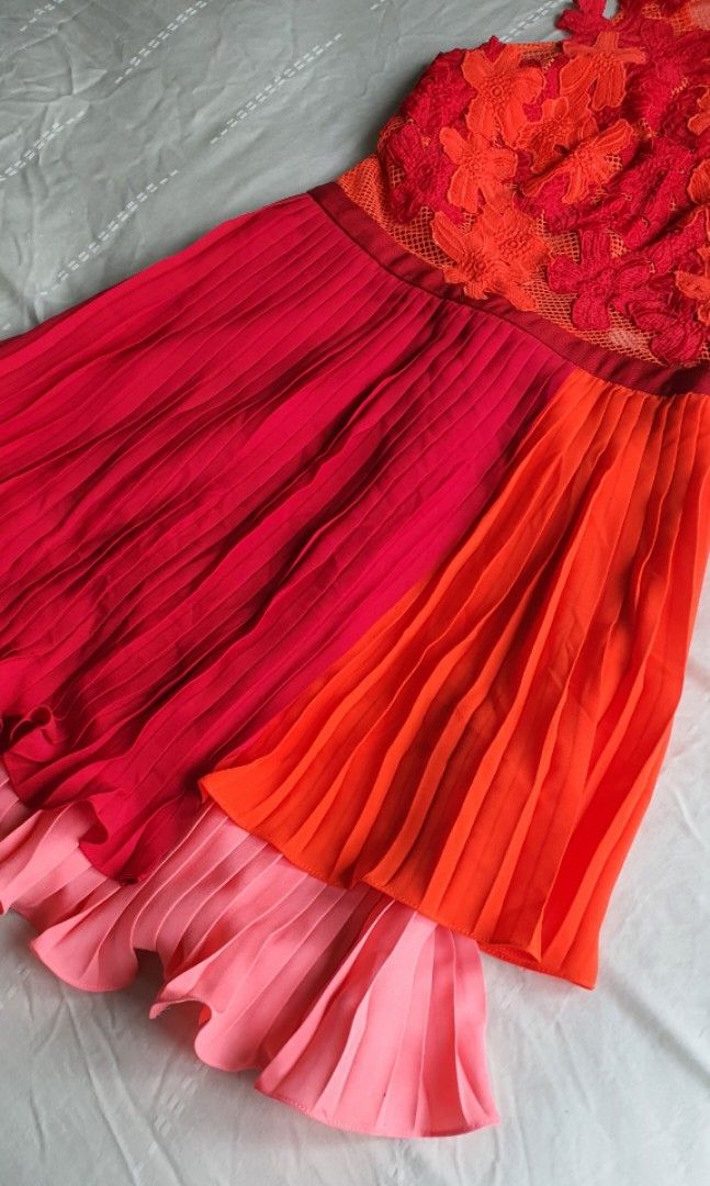 Three Floor Red Dress, Women's Fashion, Dresses & Sets, Dresses on ...