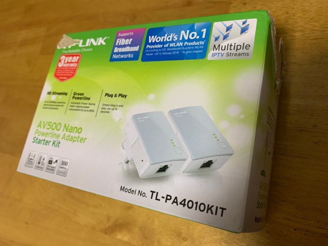 TP-LINK AV500 Nano Powerline Adapter Starter Kit, Computers & Tech ...