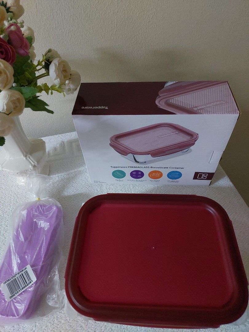 Tupperware Premia Glass Rectangular, Furniture & Home Living ...