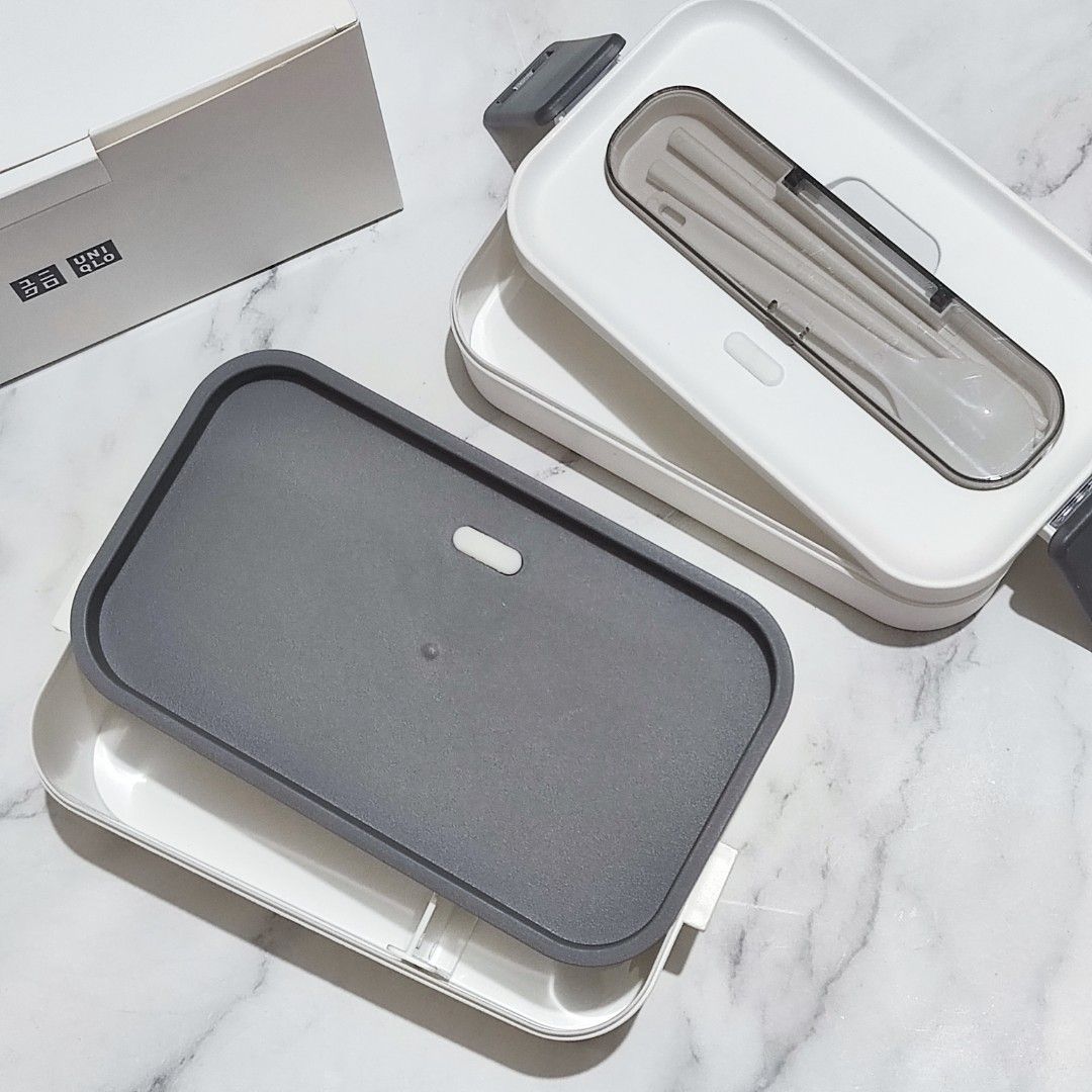 Uniqlo bento box with utensils, Furniture & Home Living, Kitchenware ...