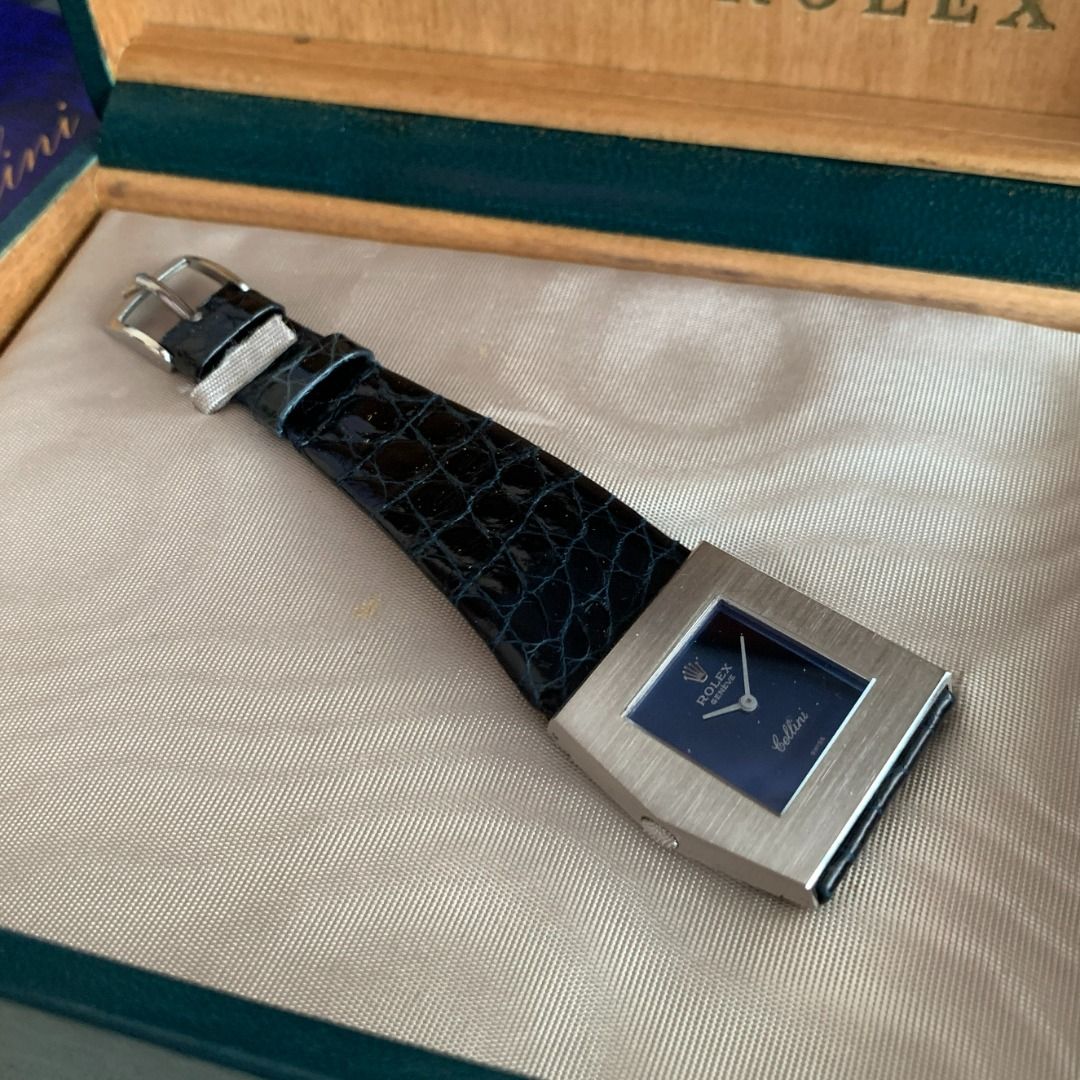 Very rare Rolex Cellini Midas 4017 white gold, blue dial in excellent ...
