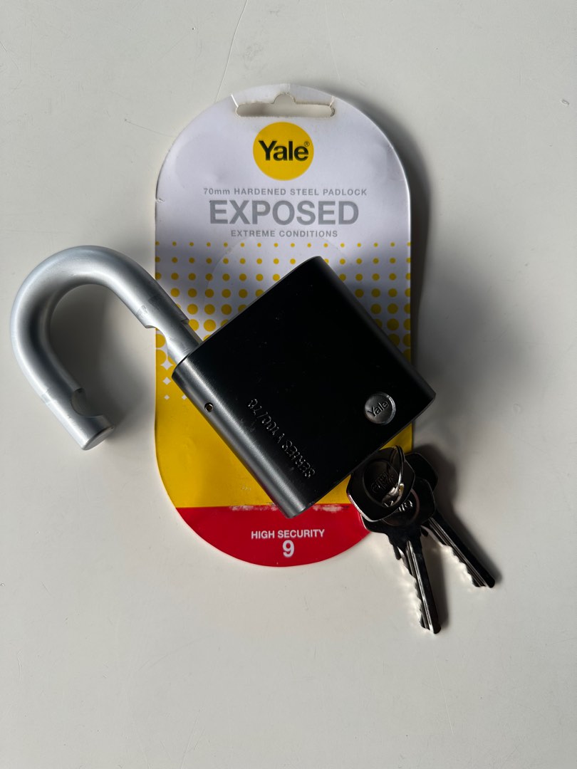 Yale steel padlock 70mm, Furniture & Home Living, Security & Locks ...