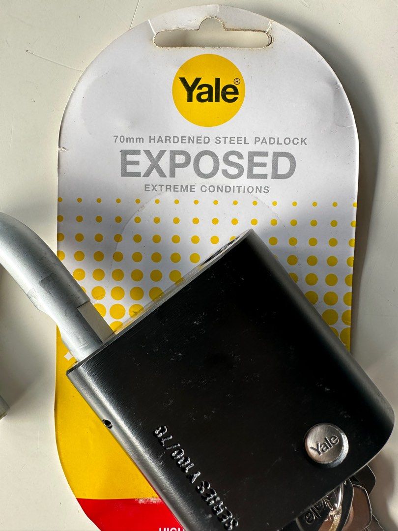 Yale steel padlock 70mm, Furniture & Home Living, Security & Locks ...