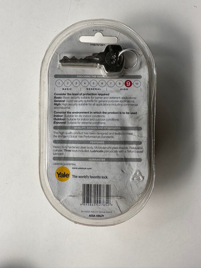 Yale steel padlock 70mm, Furniture & Home Living, Security & Locks ...