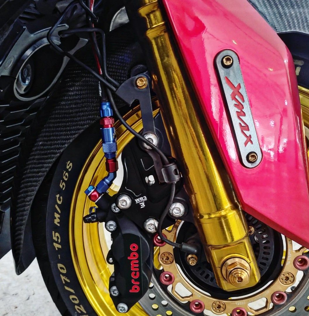 Yamaha Xmax Brembo bracket underslung, Motorcycles, Motorcycle ...