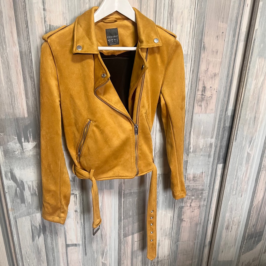 Yellow suede jacket, Women's Fashion, Coats, Jackets and Outerwear on ...