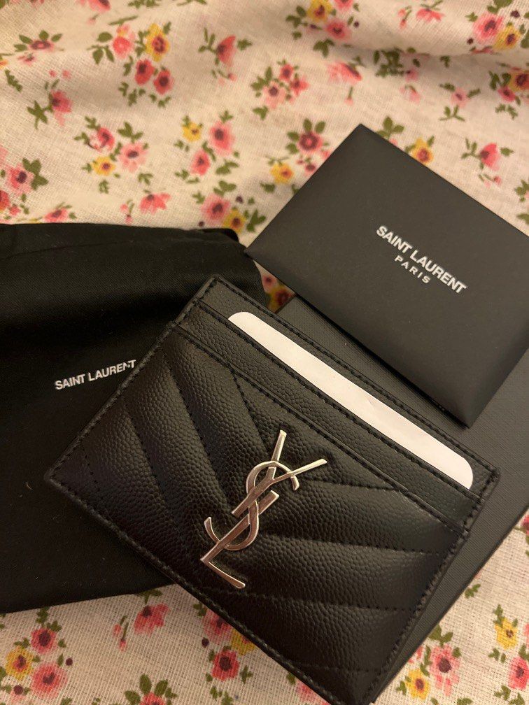 YSL Card Holder with receipt/box ( full set ), 名牌, 手袋及銀包 - Carousell