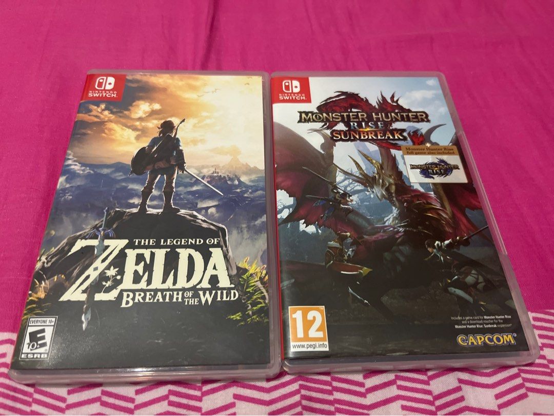 Zelda + MHR + DLC for both games, Video Gaming, Video Games, Nintendo on Carousell