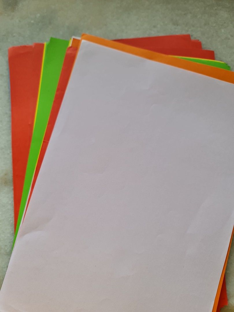 100 pc A4 colour papers, Hobbies & Toys, Stationery & Craft, Art ...