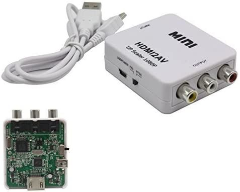 1080P Mini HD HDMI2AV Convertor Box HDMI to AV/CVBS L/R Video Adapter ...