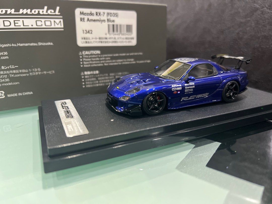 1/43 IGNITION MODEL Mazda RX-7 (FD3S) RE Amemiya Blue, Hobbies & Toys, Toys & Games on Carousell