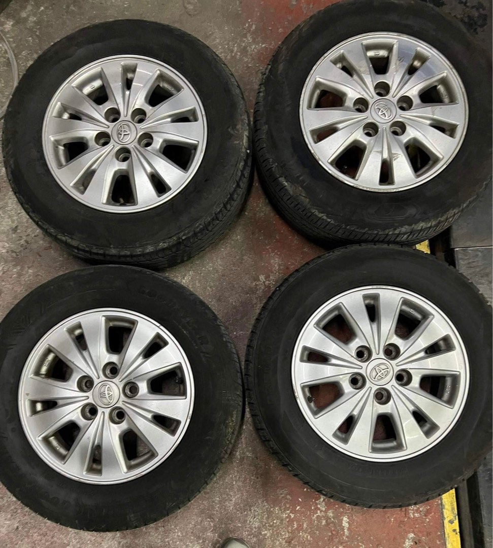 15” Innova stock mags 2spoke silver mags 5Holes pcd 114 w/205-65-r15 ...