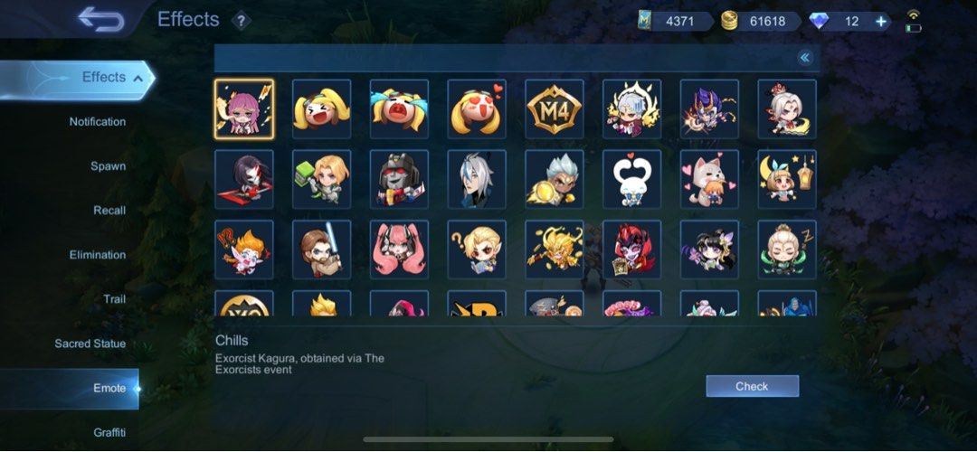 191 SKINS! Mobile Legends Account: YSS ANGELA COLL, KAGURA FULL SKIN ...