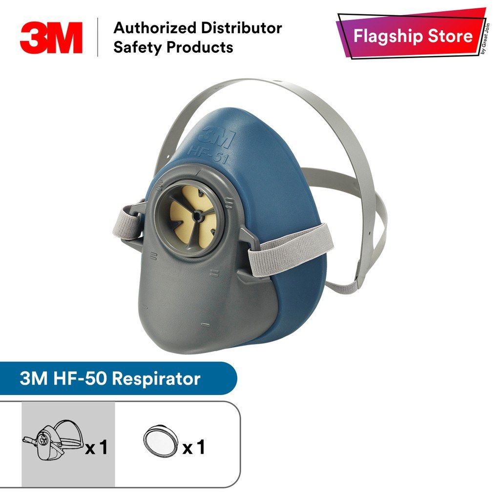 3M HF-50 Series Respirator (HF-52) + 3311K-55 Set Organic Vapor ...