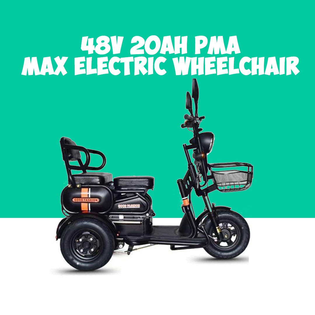 48v 20Ah PMA Max Electric Wheelchair 3 Wheeled three wheel personal ...
