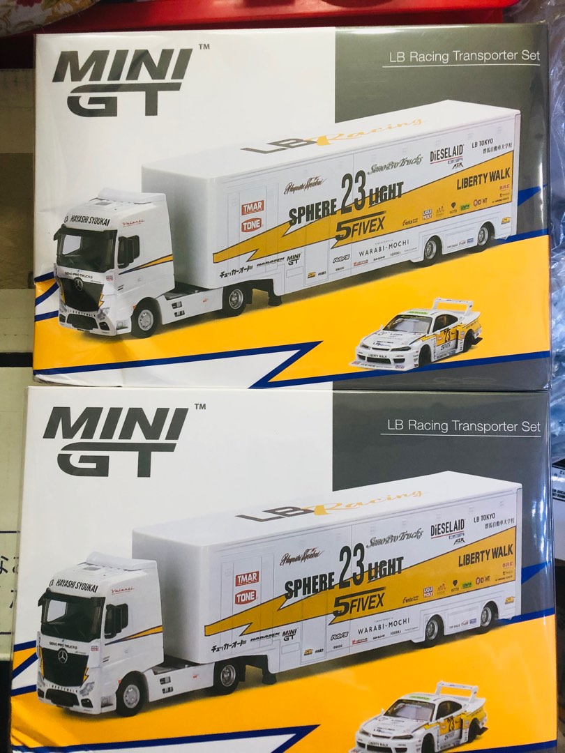 現貨 盒殘 Minigt Mini GT 1/64 LB Racing 運輸車套裝 Mercedes-Benz Actros Racing ...