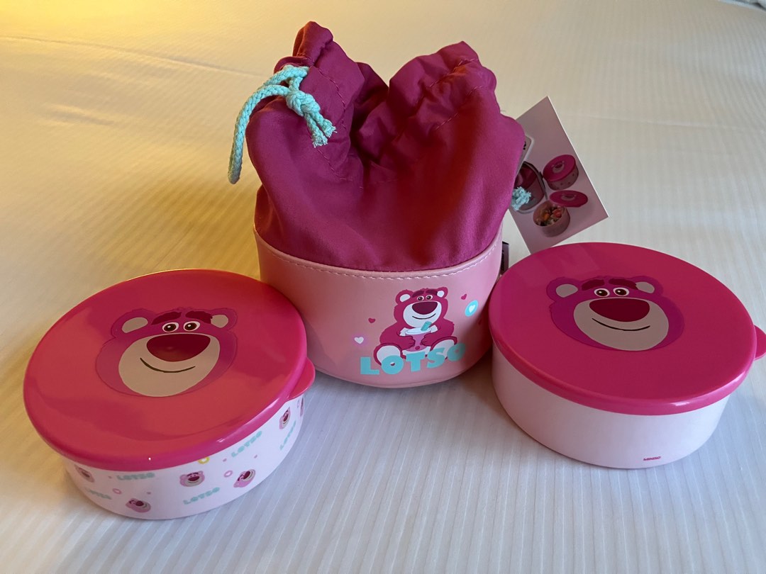 勞蘇 Lotso 2023最新 餐盒連袋 特別版 lunch box with pouch Limited Edition, 傢俬＆家居 ...