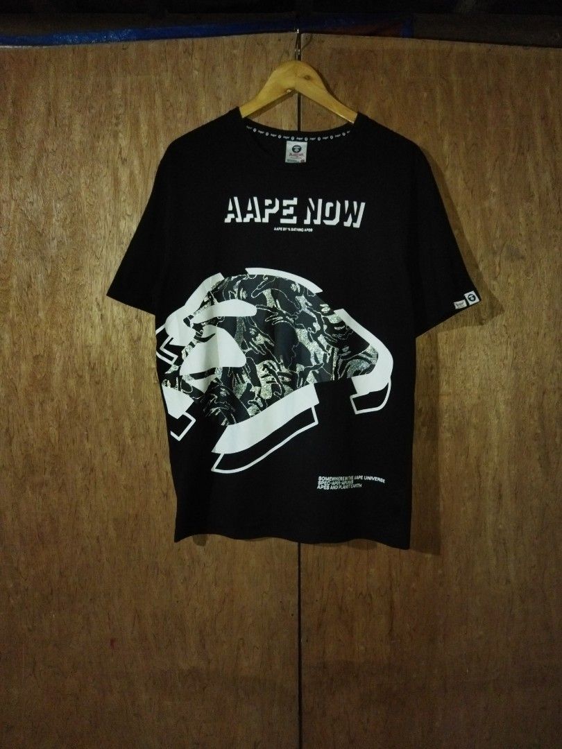 Aape by A Bathing Ape Big Head, Men's Fashion, Tops & Sets, Tshirts & Polo Shirts on Carousell