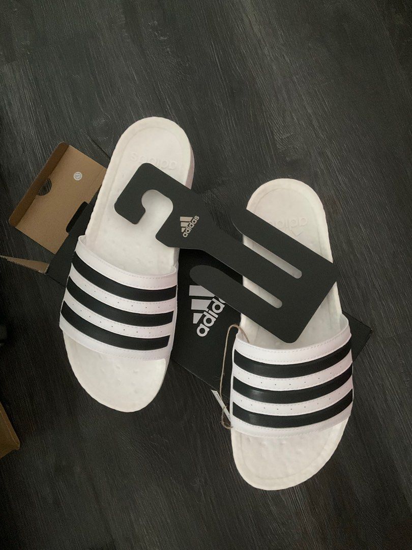 Adidas Adilette Boost Slides, Men's Fashion, Footwear, Flipflops and ...