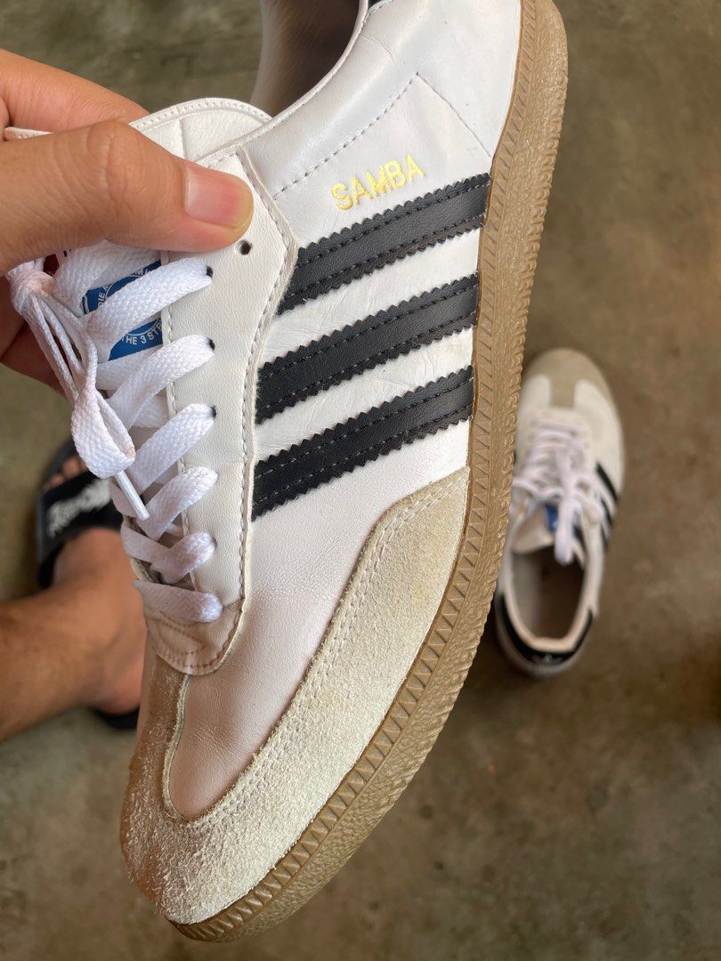Adidas samba og back logo, Men's Fashion, Footwear, Casual shoes on ...
