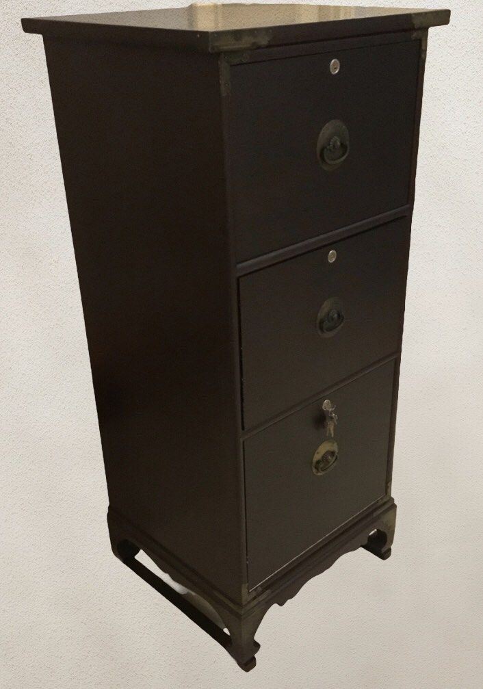 Antique Solid Wood file cabinet / chest drawers, Furniture & Home ...