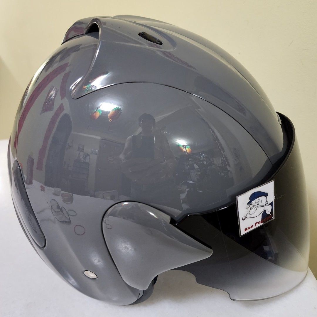 ARC RITZ HELMET NEW MODERN V2 GREY COLOR, Motorcycles, Motorcycle ...