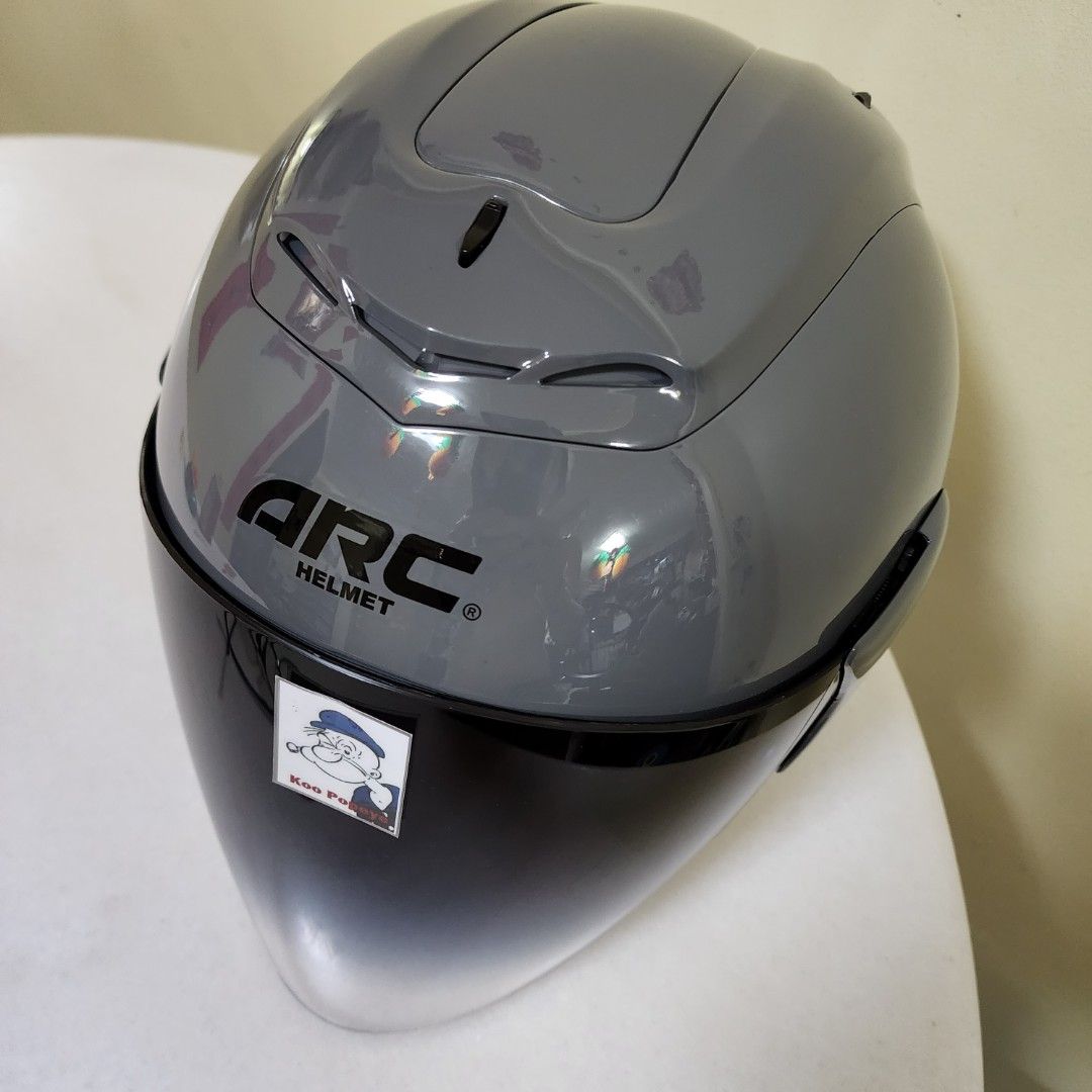 ARC RITZ HELMET NEW MODERN V2 GREY COLOR, Motorcycles, Motorcycle ...