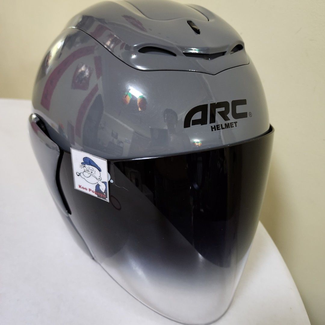 ARC RITZ HELMET NEW MODERN V2 GREY COLOR, Motorcycles, Motorcycle ...