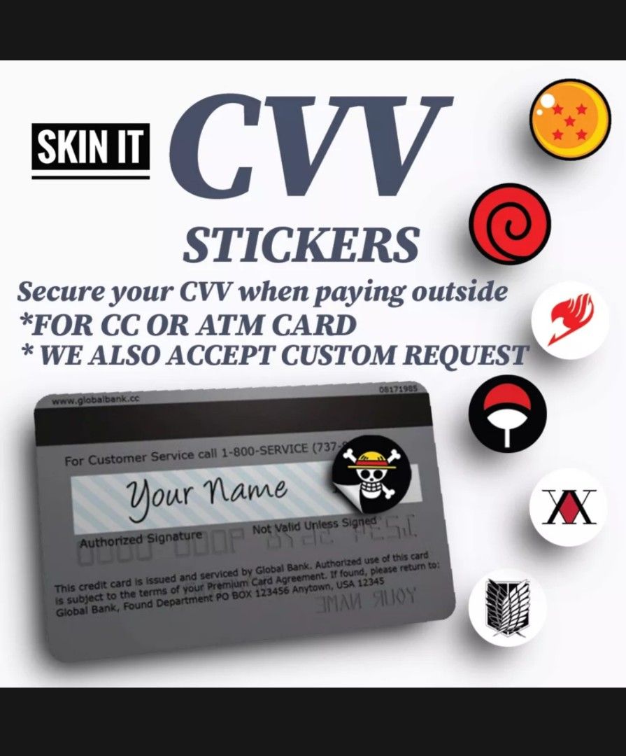 Atm sticker(protector) and cvv sticker, Video Gaming, Gaming ...