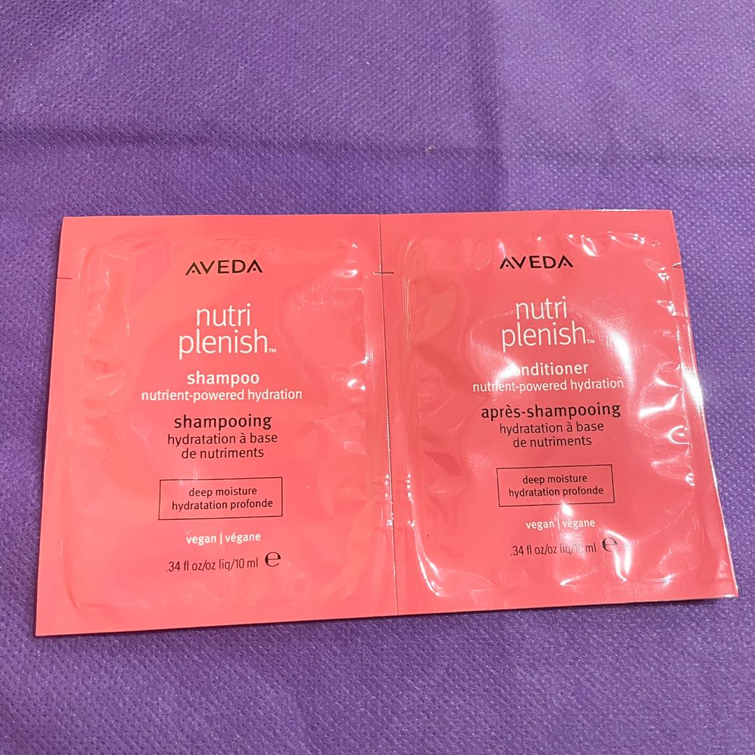 AUTHENTIC Aveda nutri plenish shampoo and conditioner nutrient powered hydration duo sachet ...