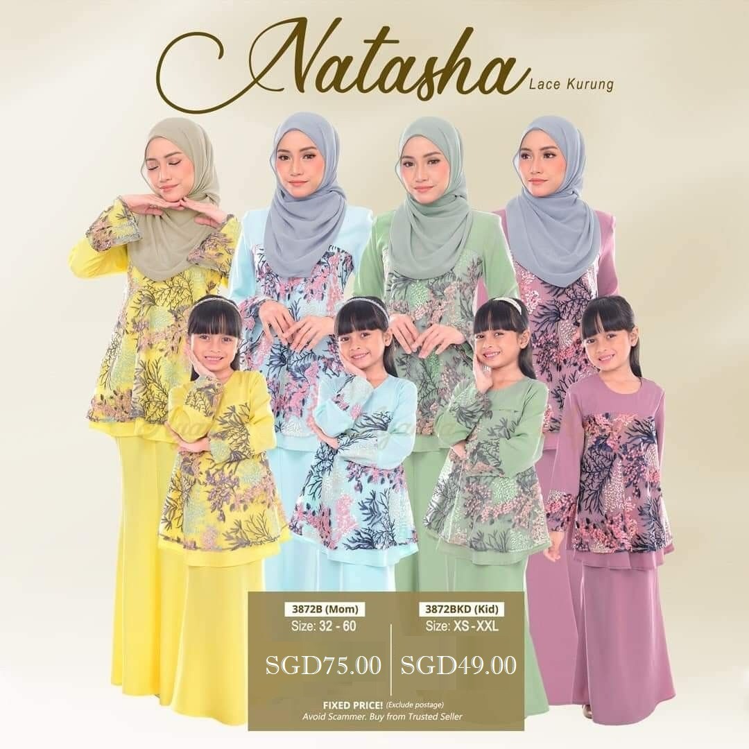 Baju Kurung Sepasang Ibu Dan Anak (Raya Collection 2023), Women's ...