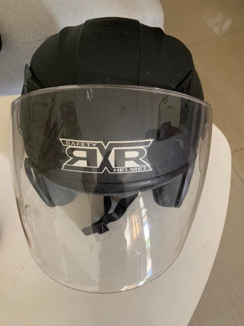 Black Half-face Motor Helmet, Motorbikes, Motorbike Parts & Accessories ...